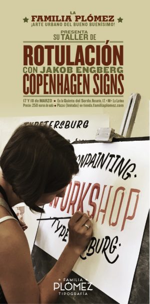 TALLER DE ROTULACIÓN CON JAKOB ENGBERG - Quinta del Sordo