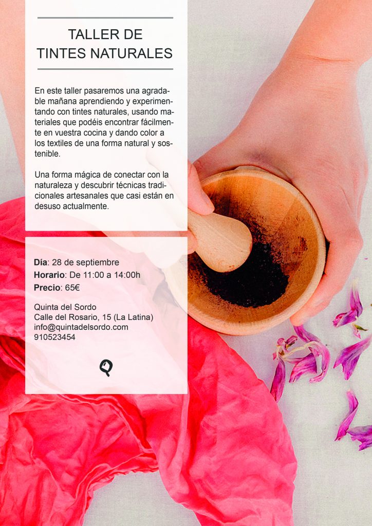 Taller de tintes naturales - Quinta del Sordo